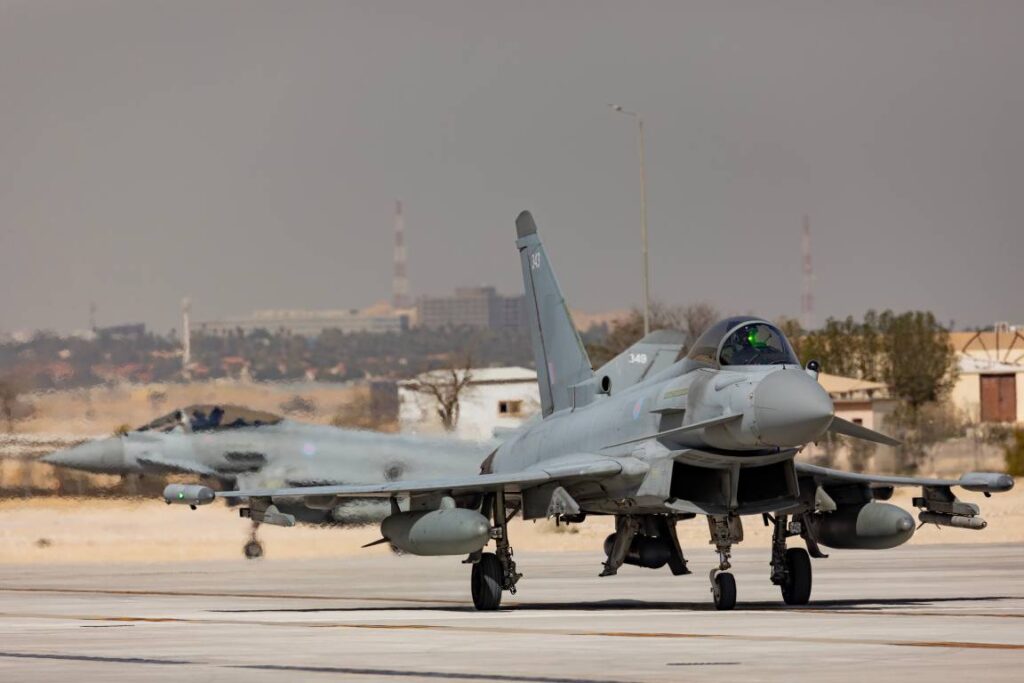 Los Typhoons de la RAF se unen al ejercicio de entrenamiento conjunto ...